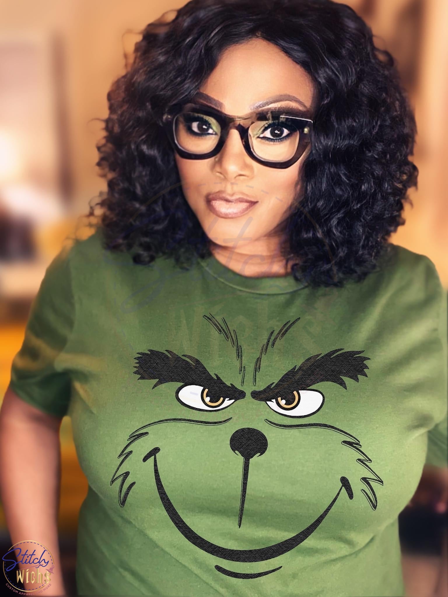 Grinch Face Shirt – Funny Holiday Tee | Stitchwichs – StitchWichs ...